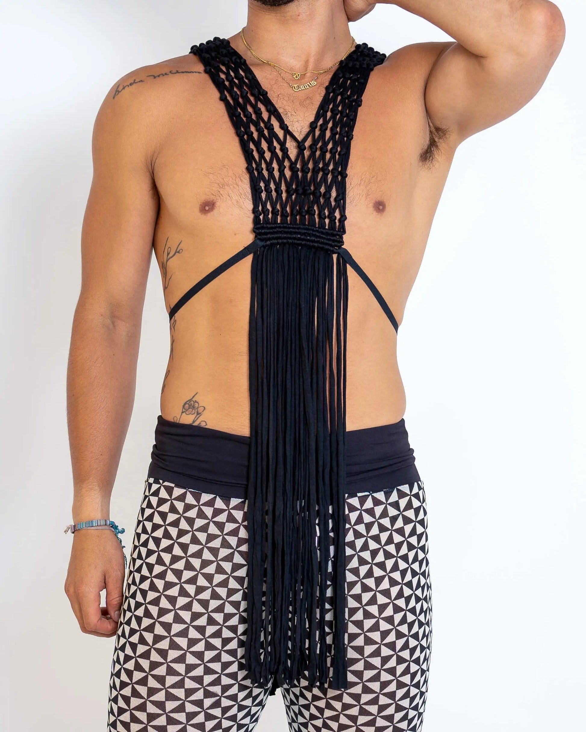 Boho Fringe Vest, handcrafted macrame detail, tassel vest, tulum ...