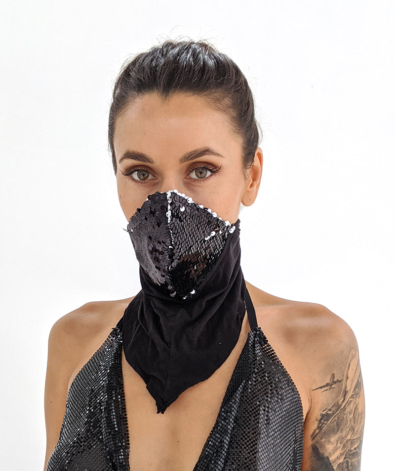 Sequin mask, Face Mask, Face mask,. dust mask, safety mask, burning man ...