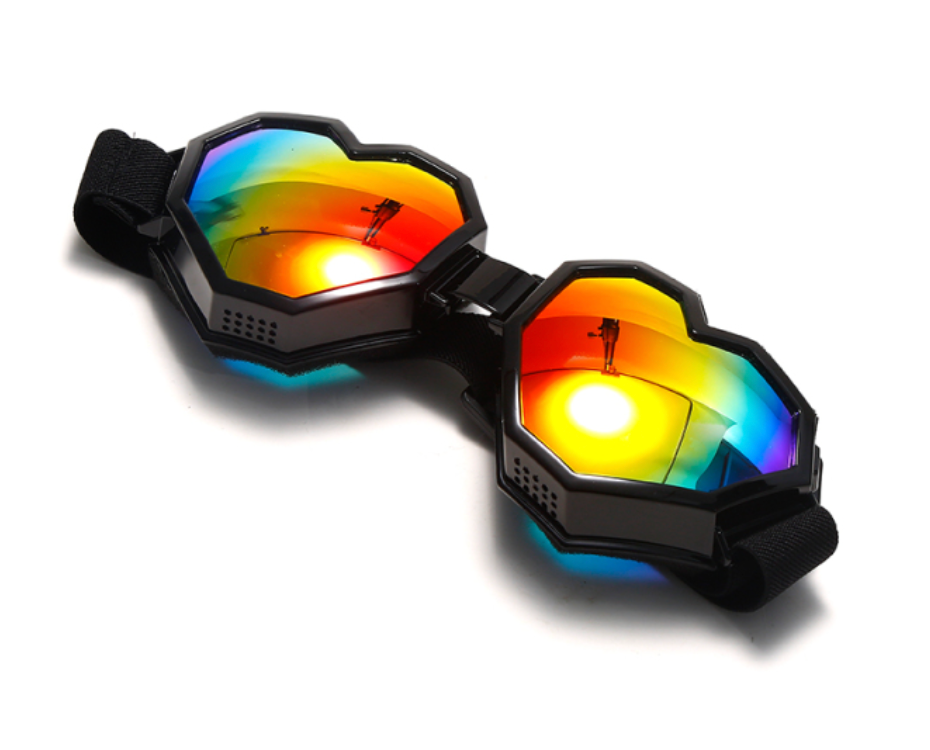 Heart Goggles, Heart Shaped Goggle Sunglasses One Piece Women ...